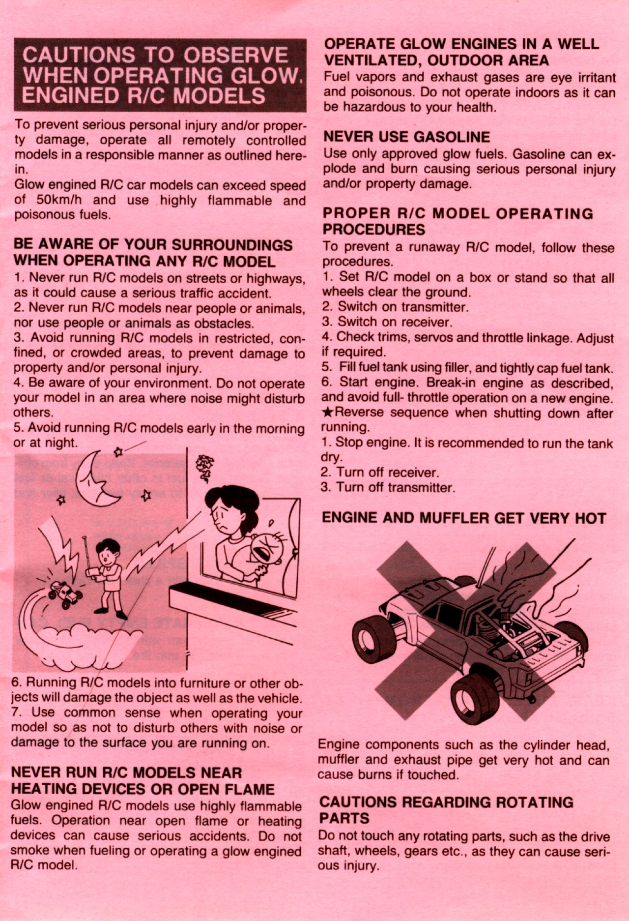 Rétro Modélisme • Tamiya Avertissement BMT 931 K2 anglais et japonais Avertissement Piste 1/8 ...