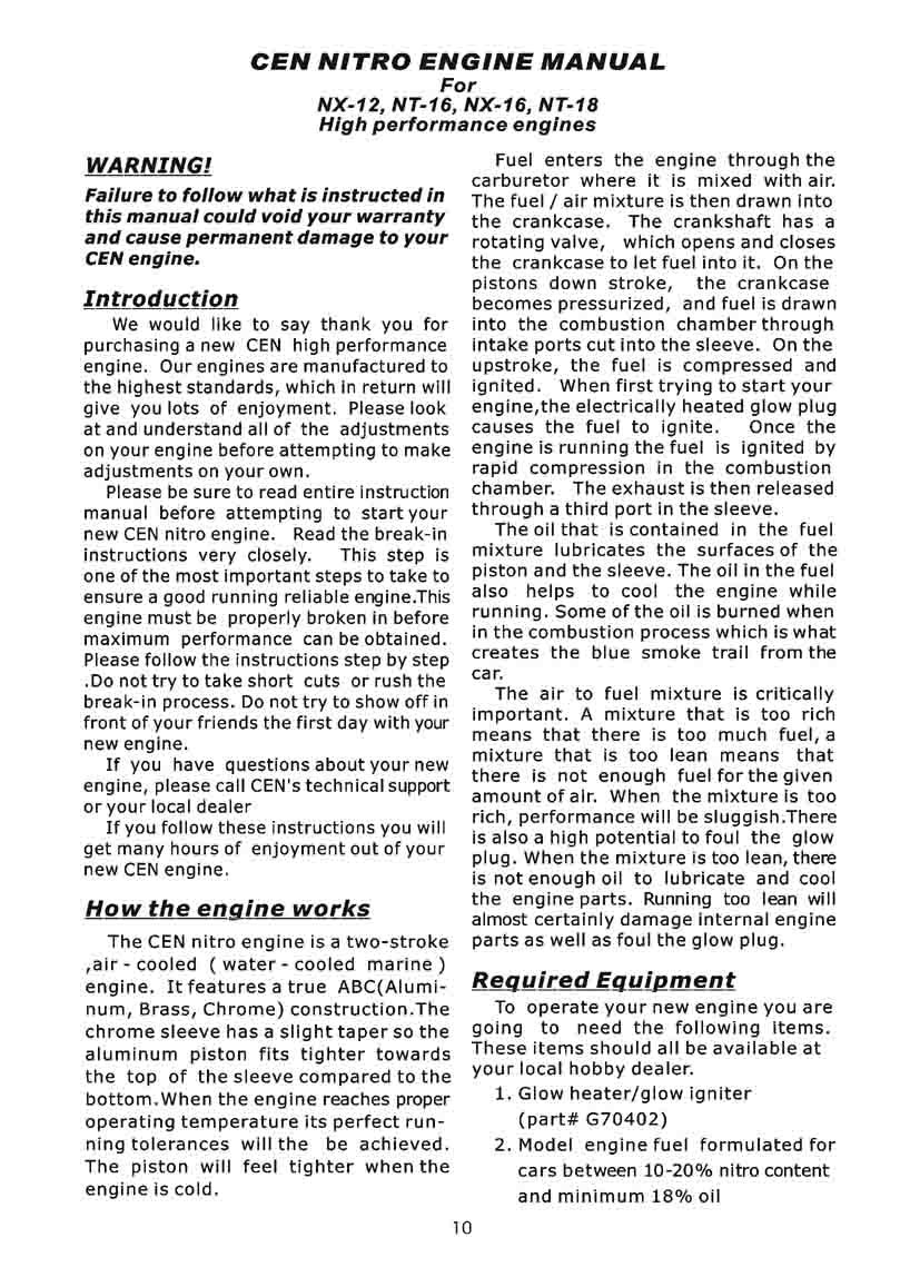 Rétro Modélisme • CEN CEN Nitro Handbook, CEN GX1 chassis, CEN NT16 ...