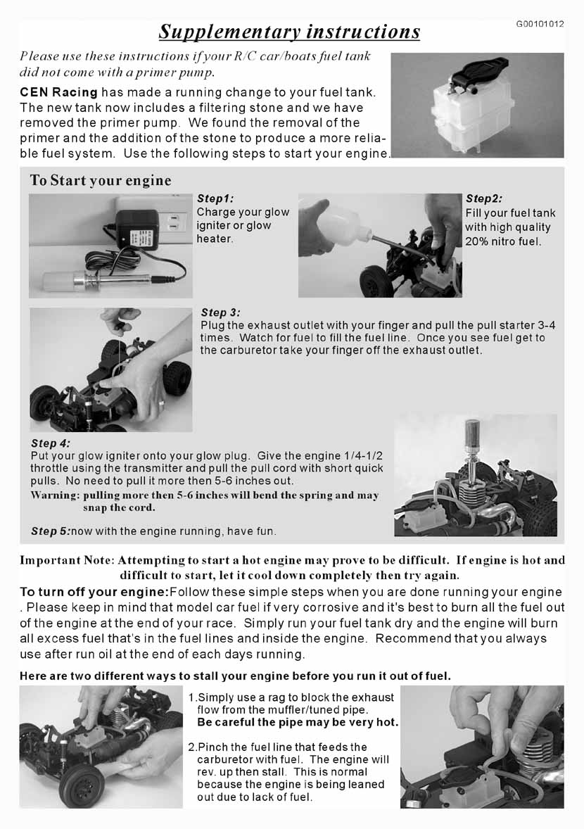 Rétro Modélisme • CEN CEN Nitro Handbook, CEN GX1 chassis, CEN NT16 ...