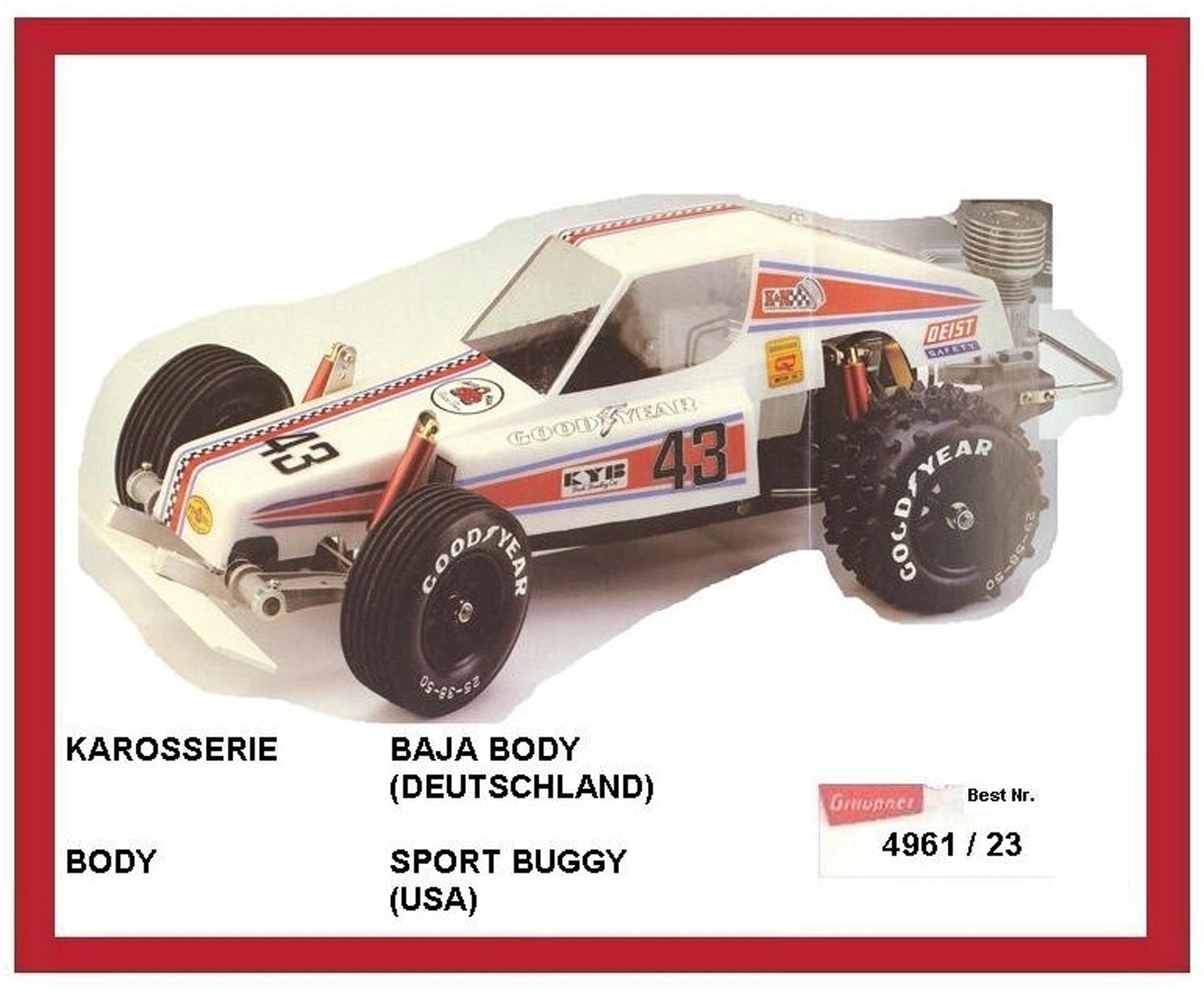 Rétro Modélisme • Body Kit & RC Box for Kyosho / Graupner BAJA BODY ...